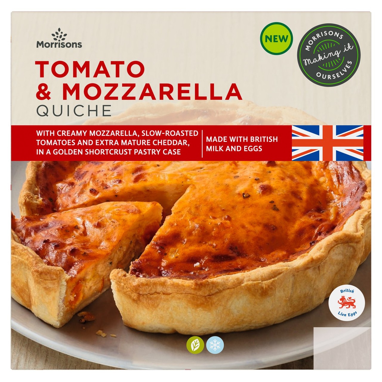 Morrisons Tomato & Mozzarella Quiche - Morrisons Online Groceries & Offers