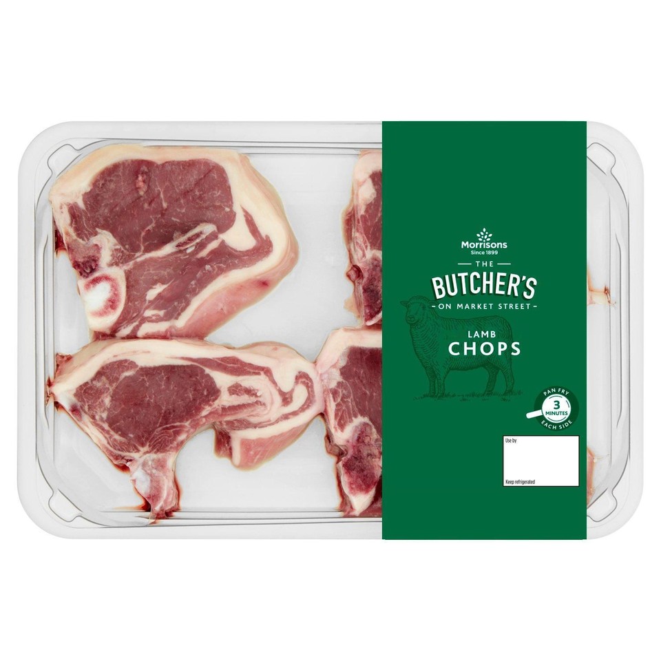 Morrisons The Butcher's On Market Street British Lamb Chops 320g ...