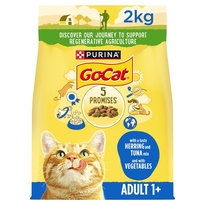 Go-Cat Herring And Tuna Dry Cat Food - Morrisons Online Groceries & Offers
