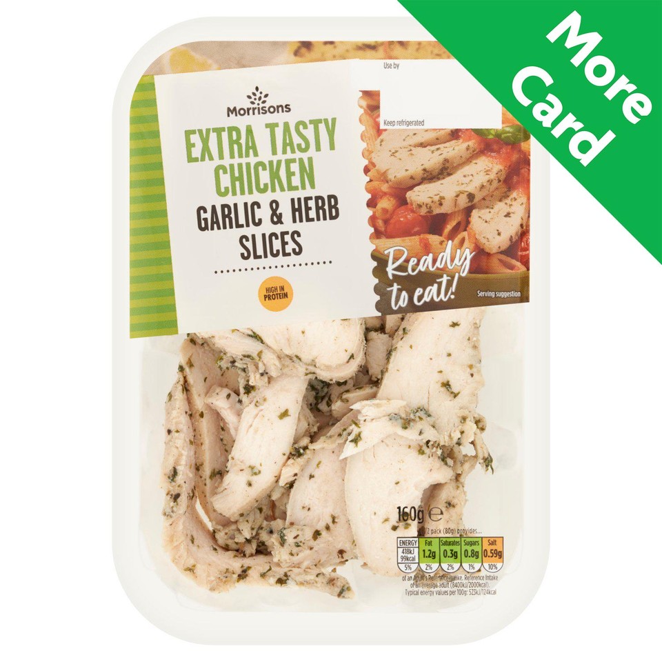 Morrisons Extra Tasty Chicken Slices With Garlic And Herb - Morrisons ...