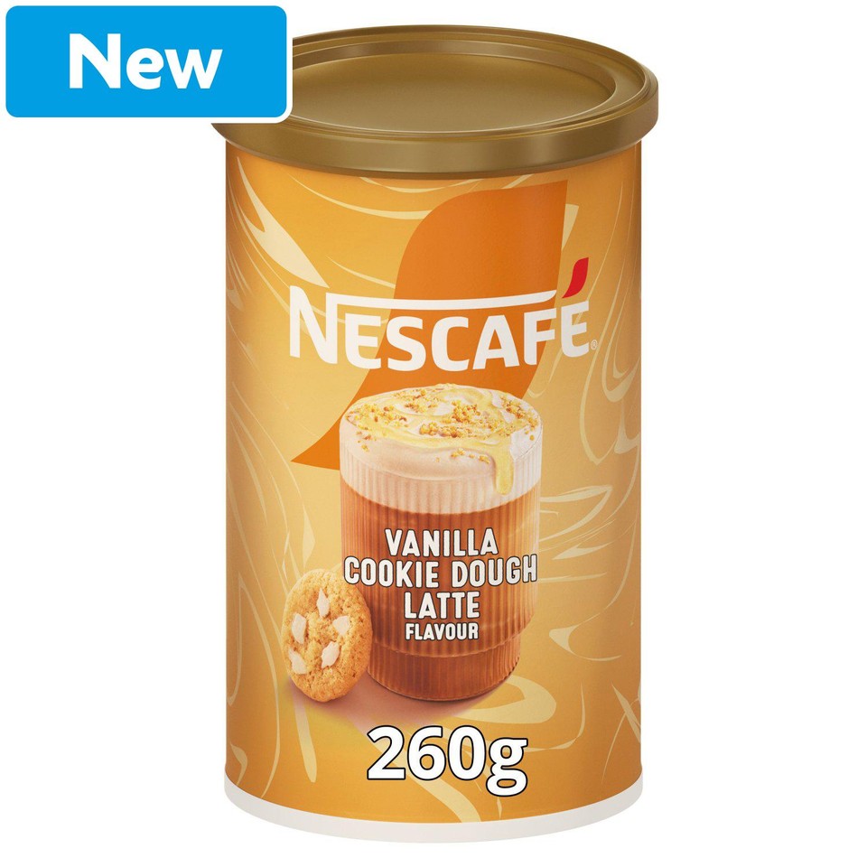 Nescafe Latte Vanilla Cookie Dough Instant Coffee 260g - Morrisons ...