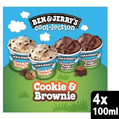 Ben & Jerry's Cookie & Brownie Cool-lection Ice Cream Mini Pot ...
