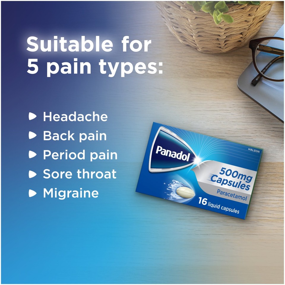 Panadol Paracetamol 500mg Liquid Capsules 16 Capsules - Morrisons ...