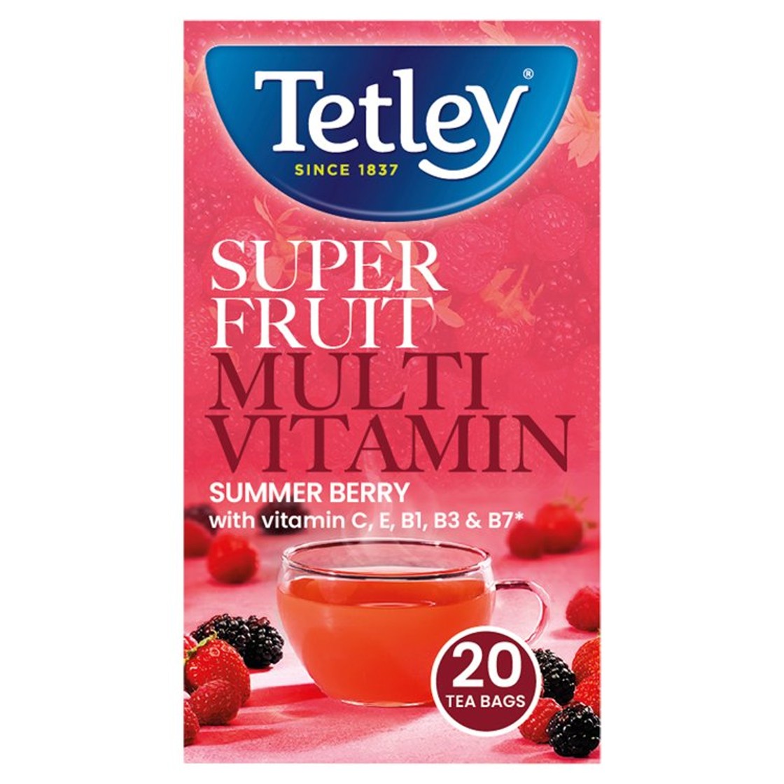 Tetley Super Fruits Multivitamin Summer Berry 20 Tea Bags - Morrisons ...