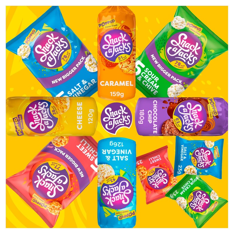 Snack a Jacks Salt & Vinegar Multipack Rice Cakes Crisps - Morrisons ...