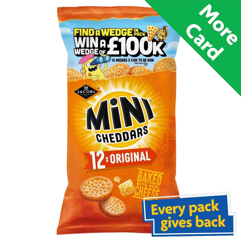 Jacob's Mini Cheddars Original Multipack Snacks 12 Pack - Morrisons ...