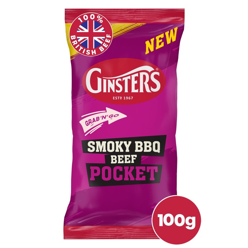 Ginsters Smoky BBQ Beef Pocket 100g - Morrisons Online Groceries & Offers
