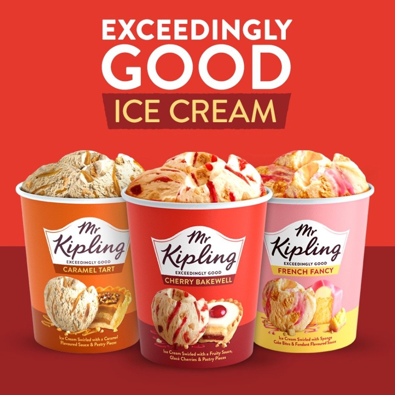 Mr Kipling Cherry Bakewell Ice Cream Tub - Morrisons Online Groceries ...