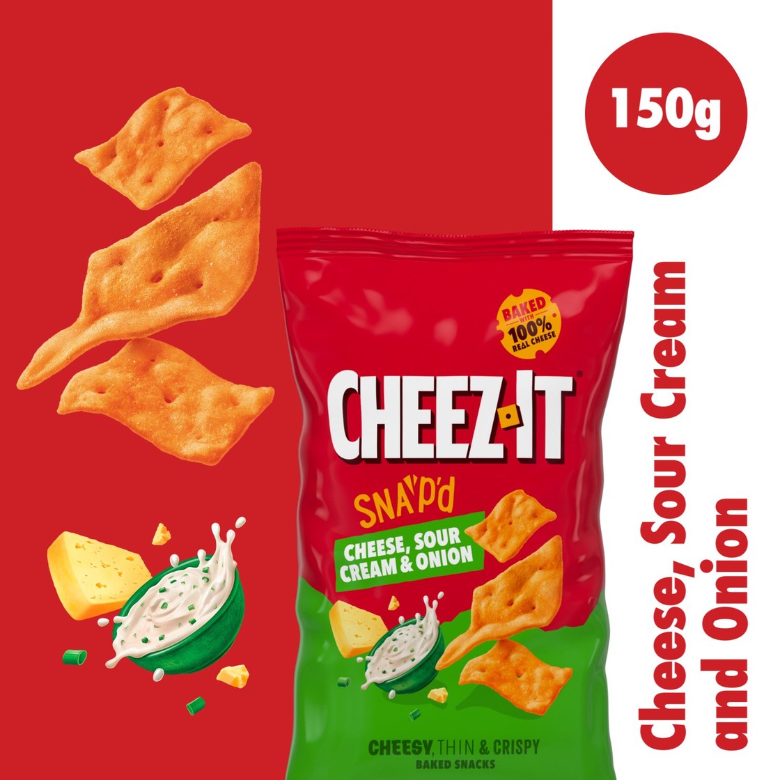 Cheez-It Snap'D Cheese, Sour Cream & Onion - Morrisons Online Groceries ...