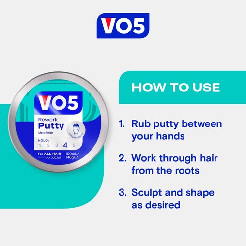 VO5 Rework Putty 150ml - Morrisons Online Groceries & Offers