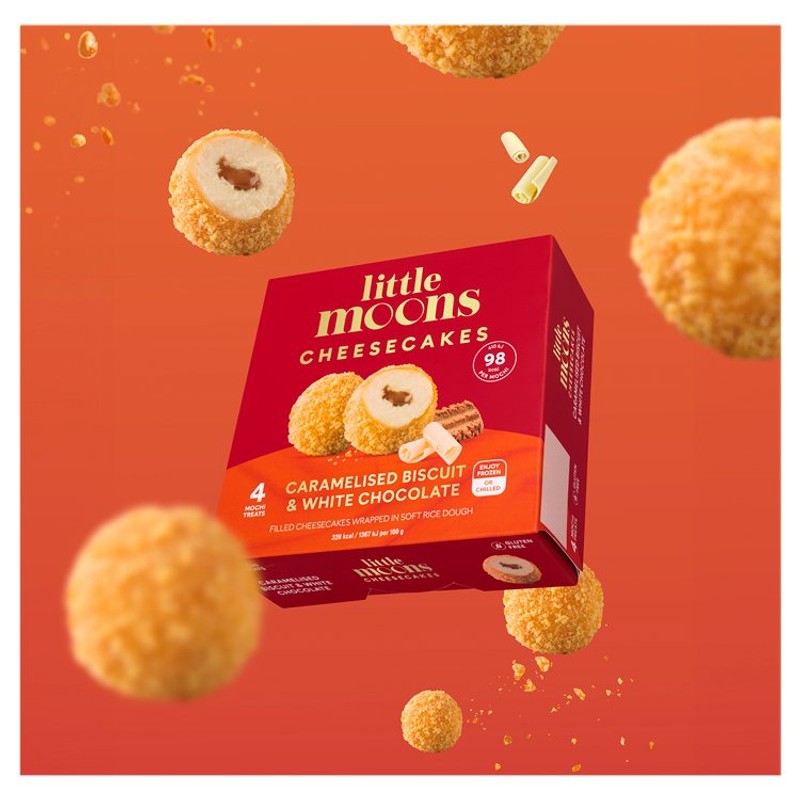 Little Moons Caramelised Biscuit & White Chocolate Cheesecake Mochi ...