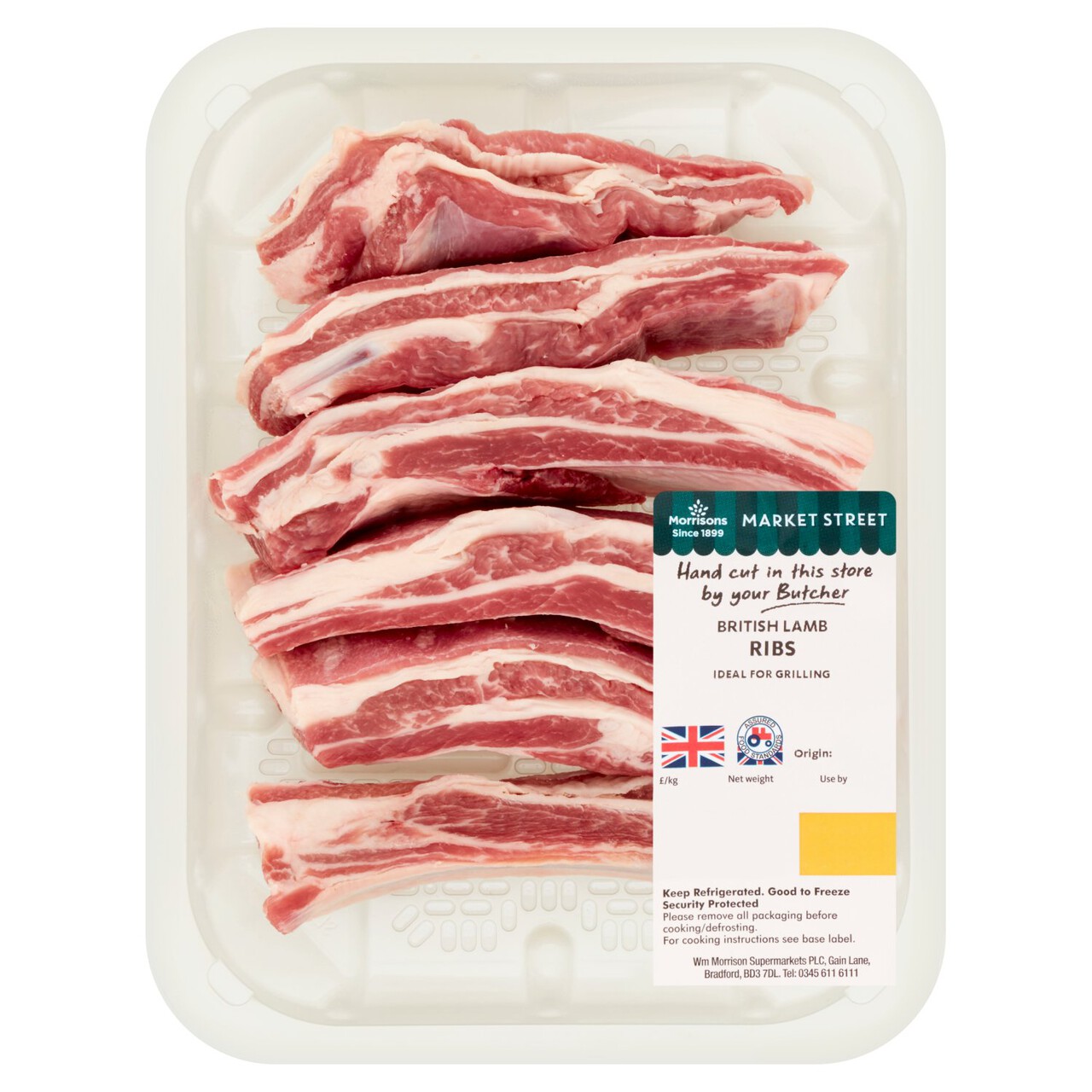 Market Street British Spring Lamb Ribs - Morrisons Online Groceries ...