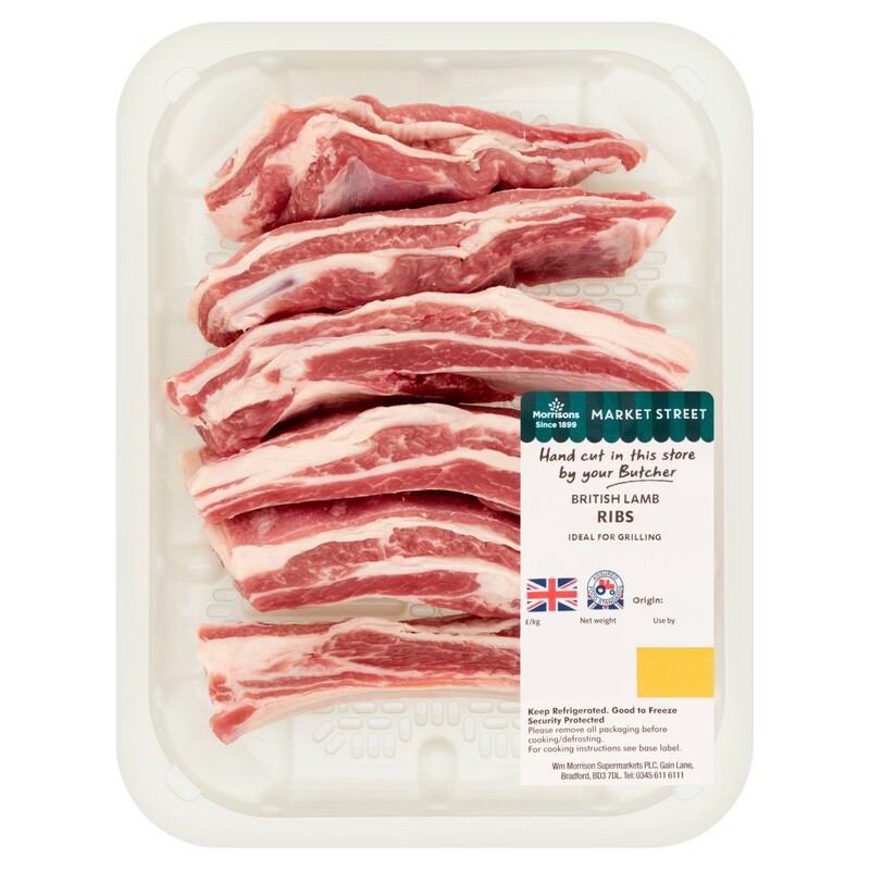 Market Street British Spring Lamb Ribs - Morrisons Online Groceries ...