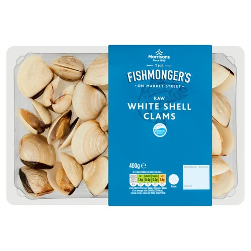 Morrisons Raw White Shell Clams - Morrisons Online Groceries & Offers