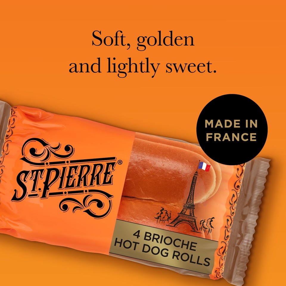 St. Pierre 4 Brioche Hot Dog Rolls - Morrisons Online Groceries & Offers