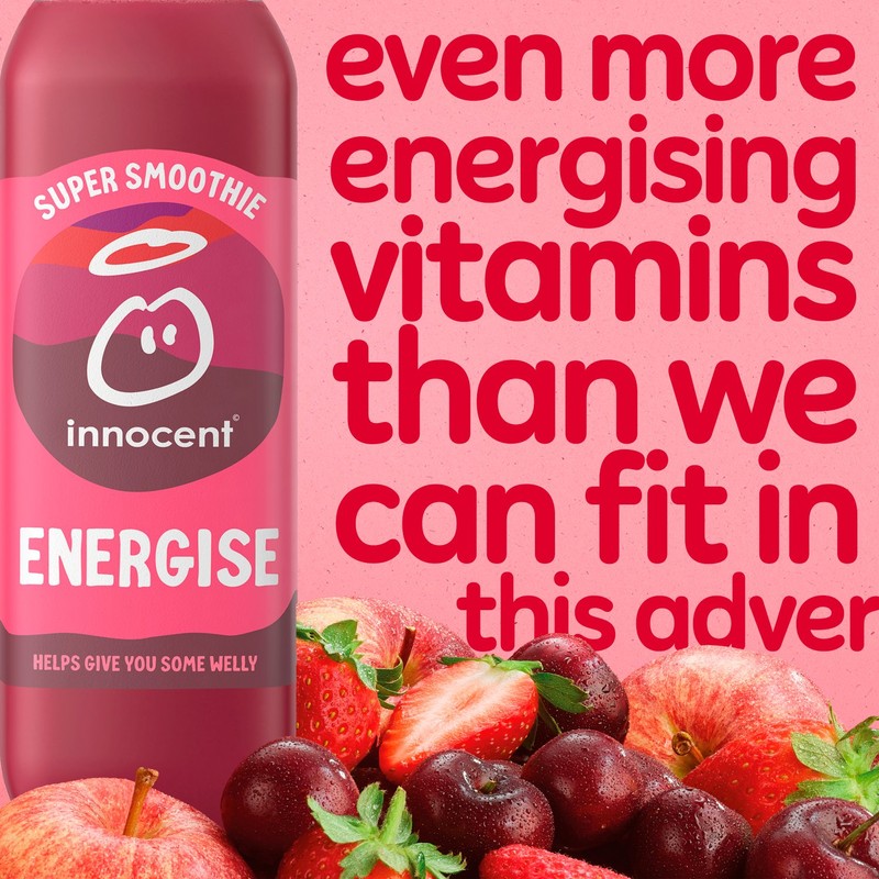 Innocent Berry Energise, Strawberry & Cherry Super Smoothie 750ml ...