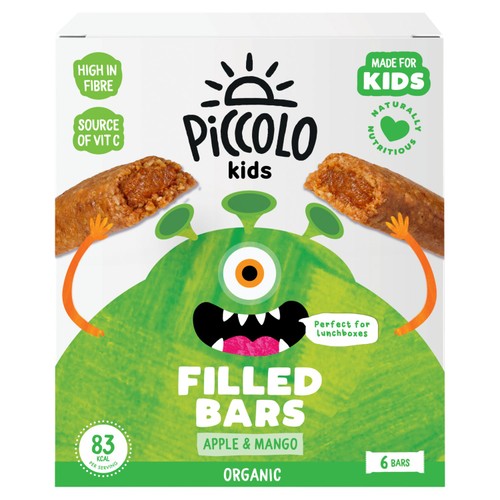 Piccolo Kids Organic Apple And Mango Filled Multigrain Bars 6 Pack ...
