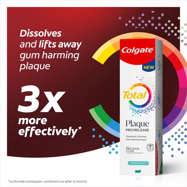 Colgate Total Plaque Pro Release Fresh Mint Toothpaste - Morrisons ...