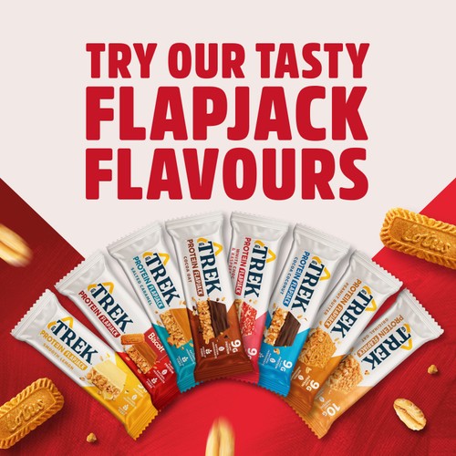 Trek Protein Flapjacks Biscoff 3x50g - Morrisons Online Groceries & Offers