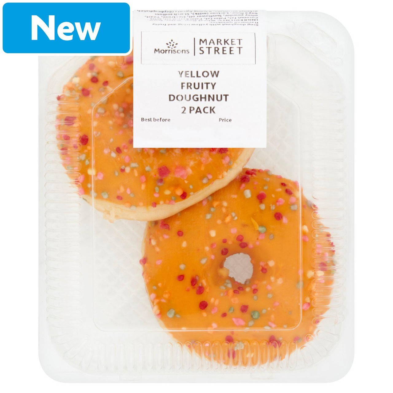 Morrisons Yellow Fruity Doughnut 2 Pack - Morrisons Online Groceries ...