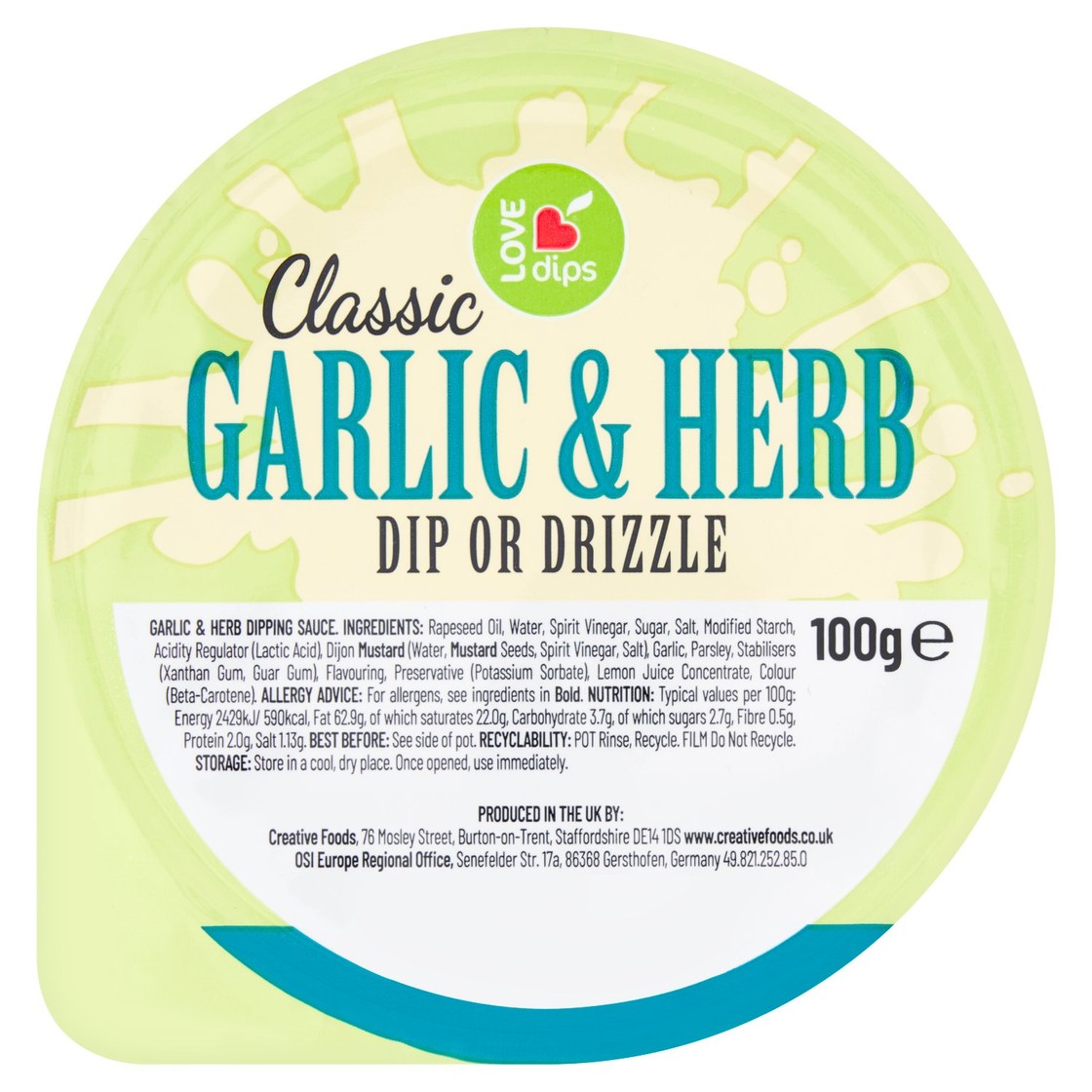 Oasis Garlic & Herb Dip - Morrisons Online Groceries & Offers