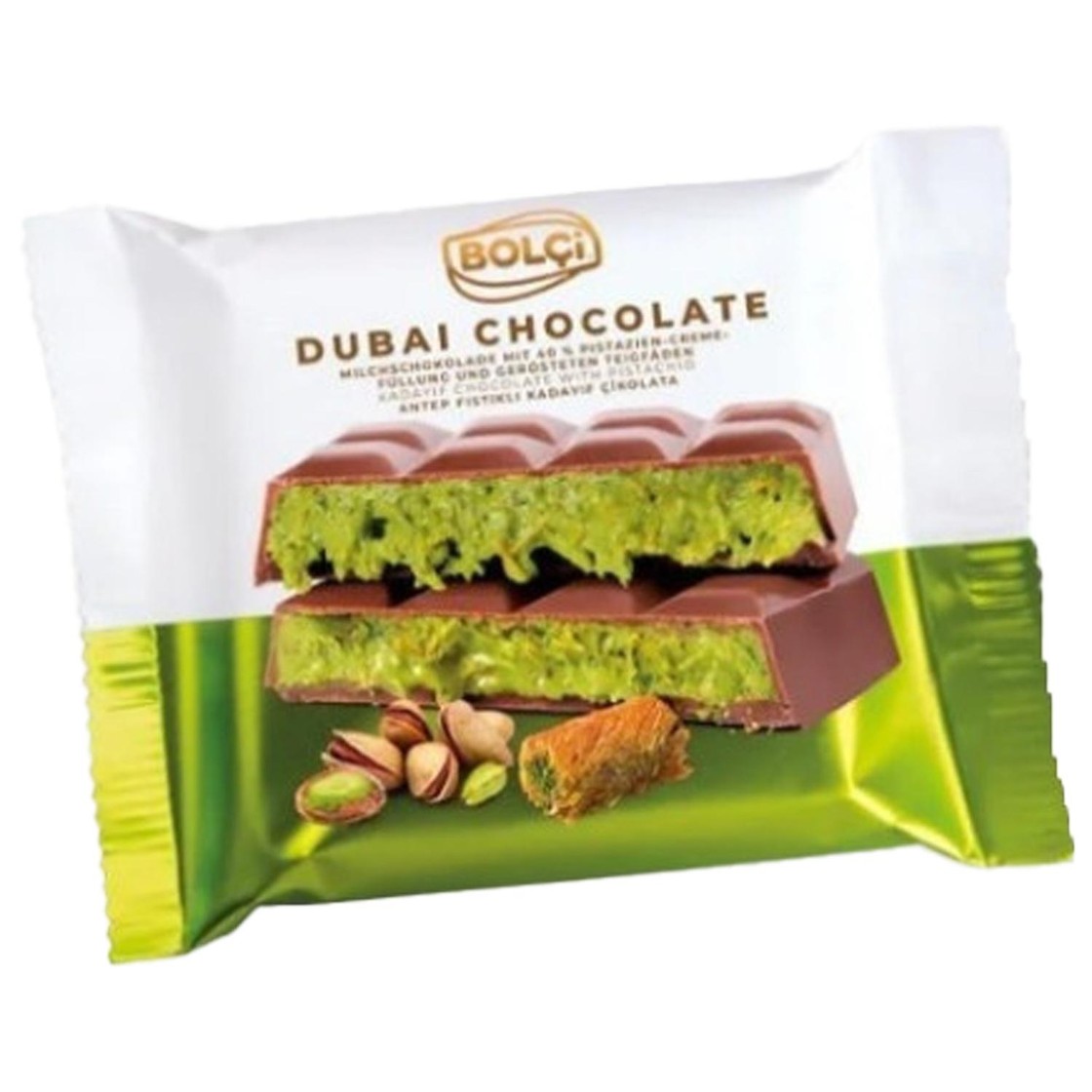 Bolci Dubai Chocolate With Pistachio Kadayif Filled Milk Chocolate ...