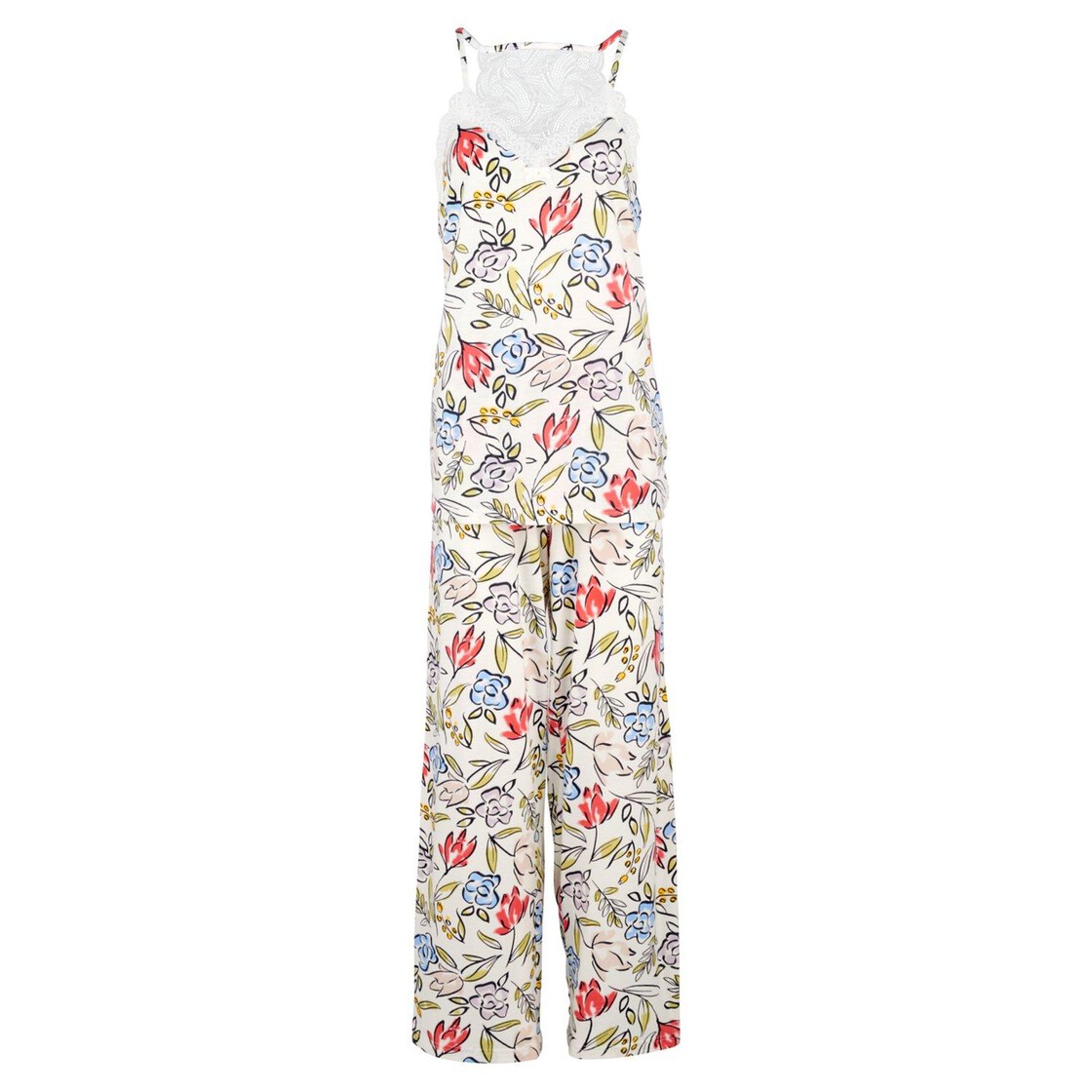 Nutmeg Women's Floral Viscose Pyjama Set Size 16-18 - Morrisons Online ...