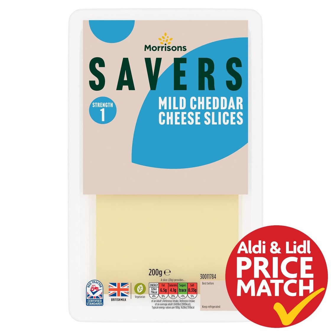 Morrisons Savers Mild Cheddar Cheese Slices 200g - Morrisons Online ...