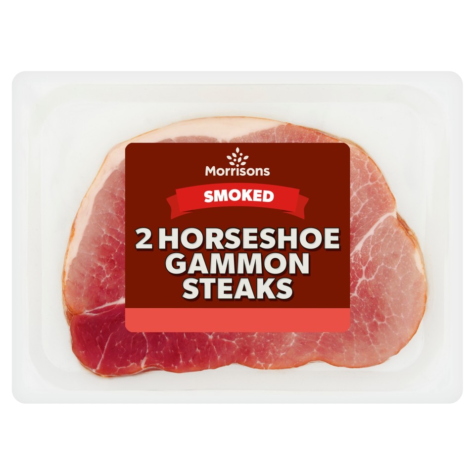 Morrisons 2 Smoked Horseshoe Gammon Steaks - Morrisons Online Groceries ...