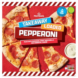 Morrisons Takeaway Classic Crust Loaded Pepperoni Pizza - Morrisons ...