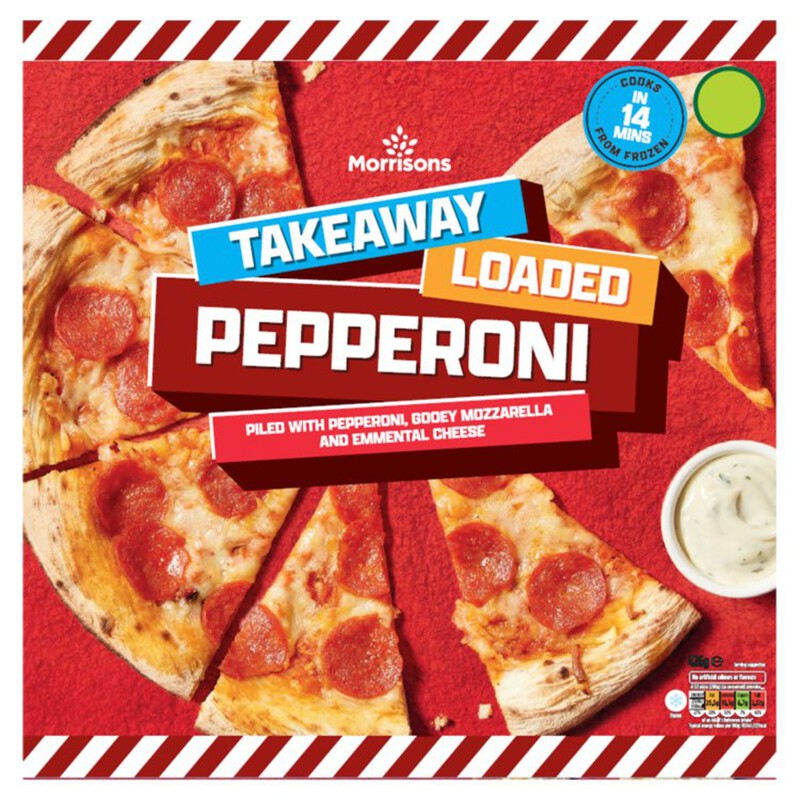 Morrisons Takeaway Classic Crust Loaded Pepperoni Pizza - Morrisons ...
