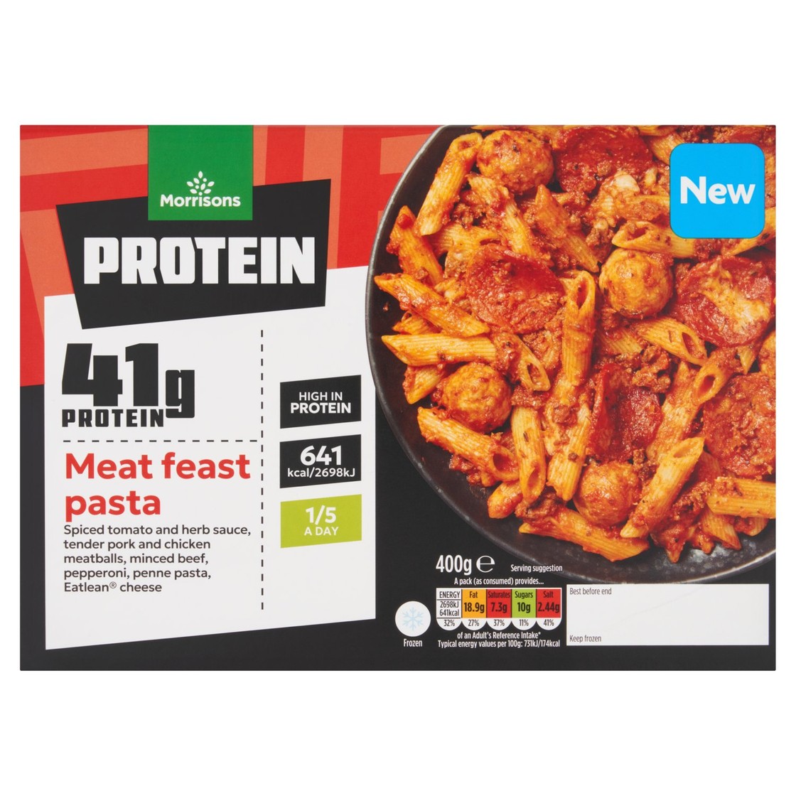 Morrisons High Protein Meat Feast Pasta 400g - Morrisons Online ...