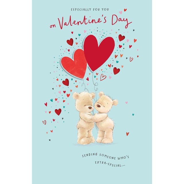 Bears With Heart Balloons Valentine's Day Card - Morrisons Online ...