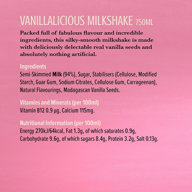 Shaken Udder Vanillalicious Milkshake 750ml - Morrisons Online ...