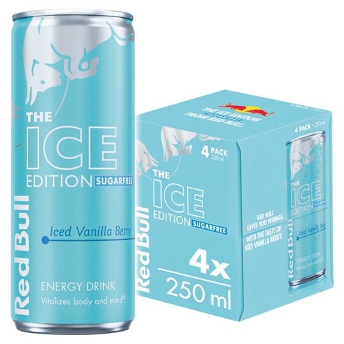 Red Bull Energy Drink Sugar Free Ice Edition Iced Vanilla Berry ...
