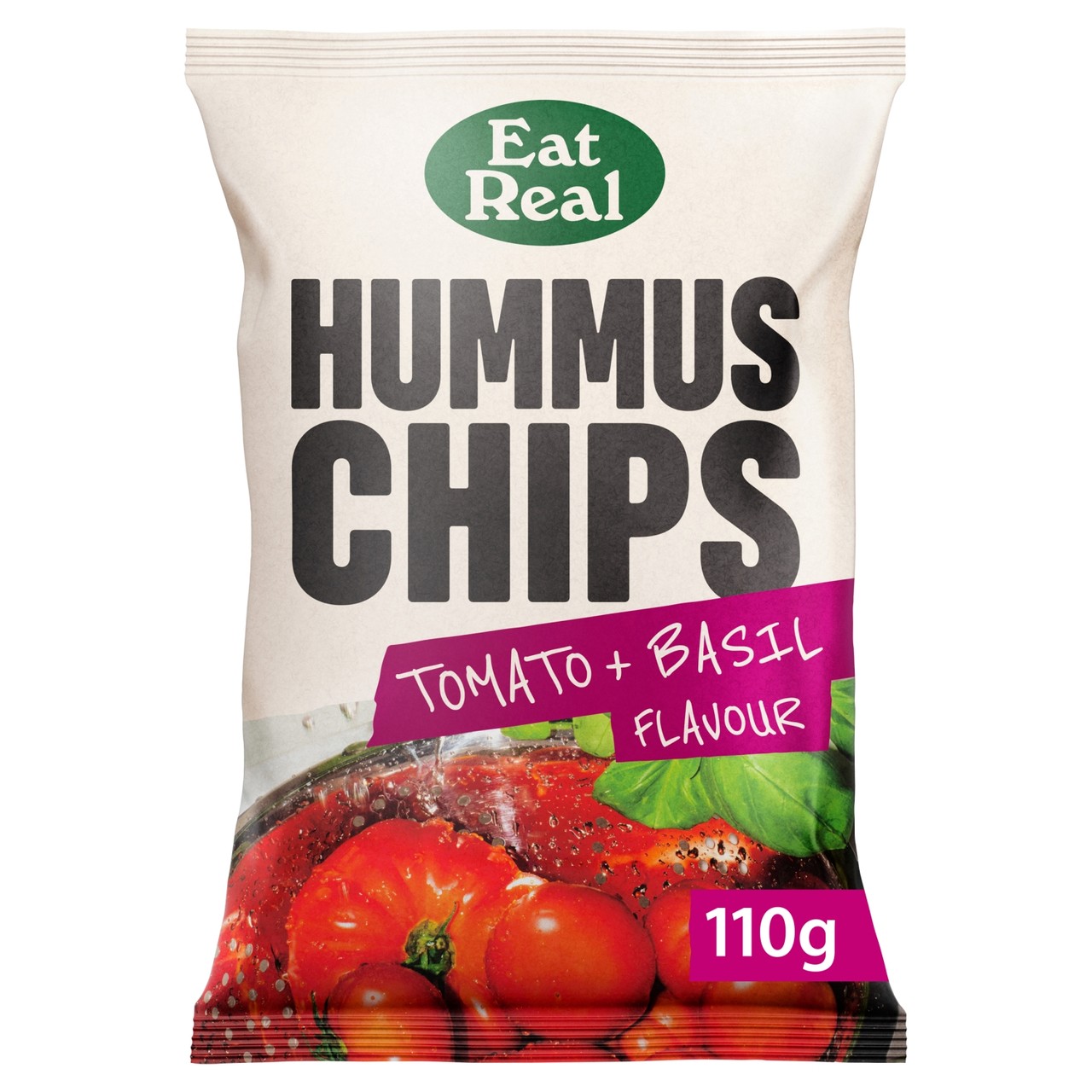 Eat Real Tomato & Basil Hummus Chips - Morrisons Online Groceries & Offers
