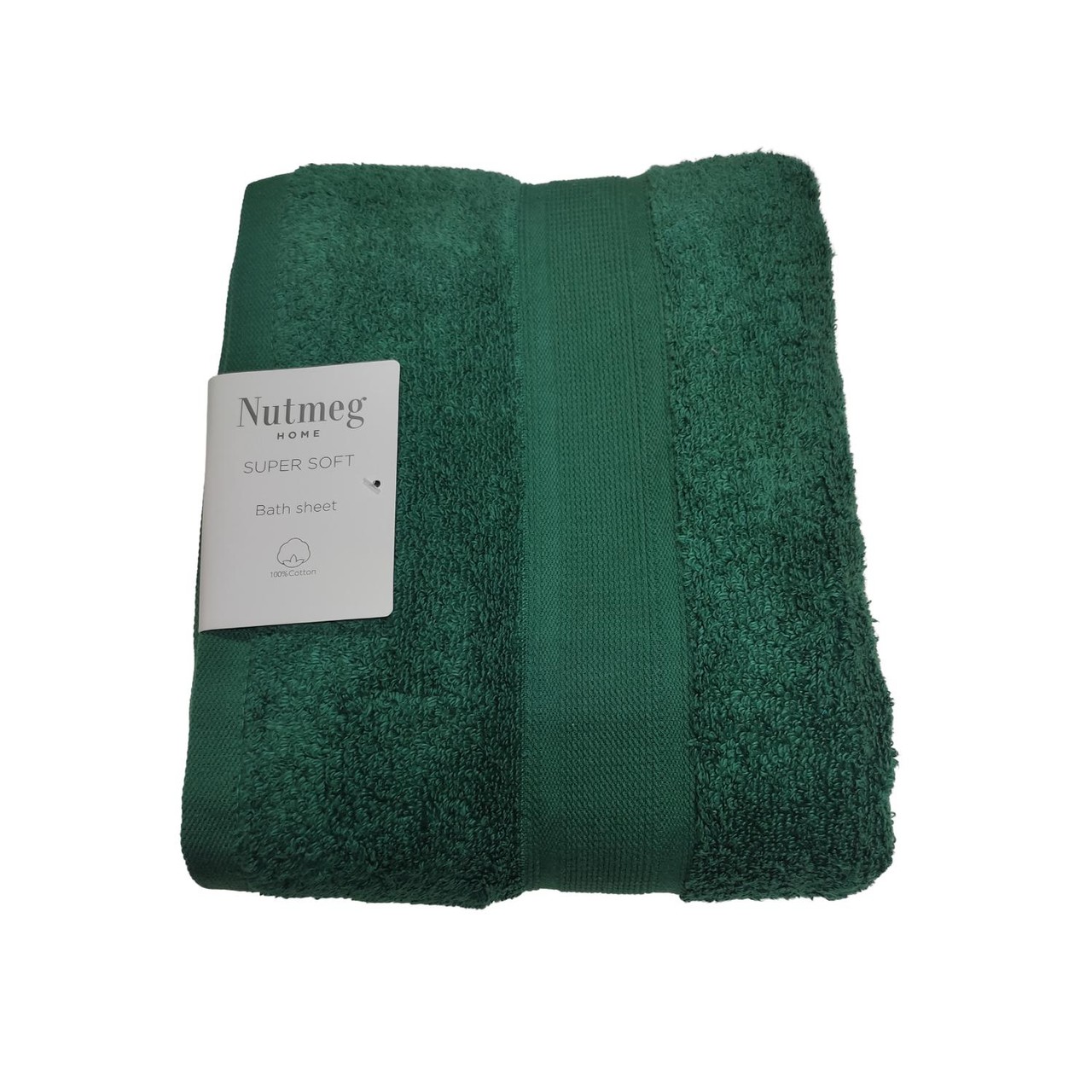 Nutmeg Home Supersoft Cotton Bath Sheet Green - Morrisons Online ...