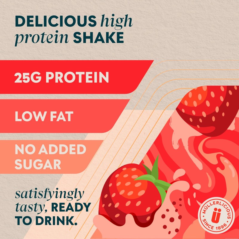 Muller x MyProtein Strawberry High Protein Shake 385ml - Morrisons ...