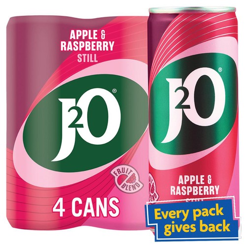 J2O Apple & Raspberry 4 Cans - Morrisons Online Groceries & Offers