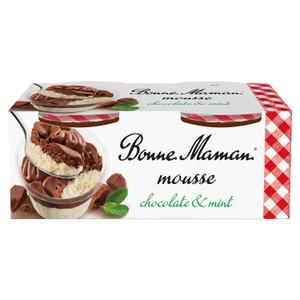 Bonne Maman Chocolate & Mint Mousse 2 x 140g - Morrisons Online Groceries & Offers