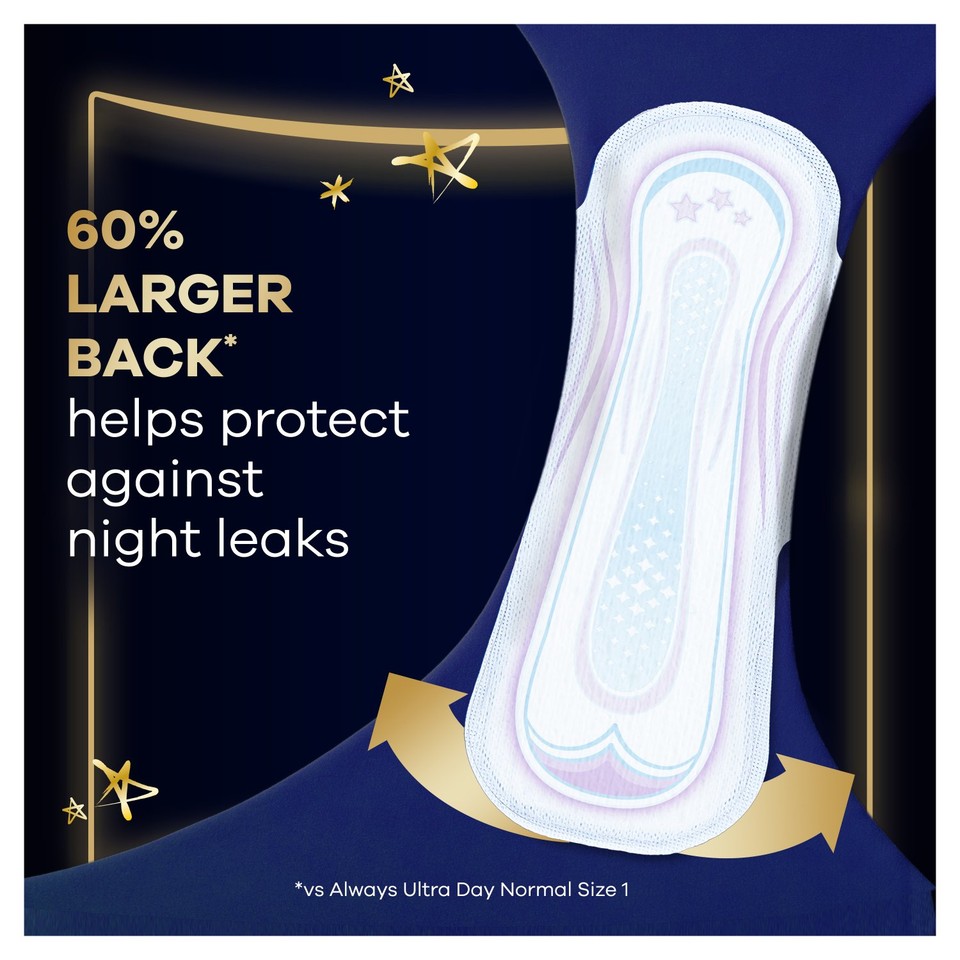 Always Ultra Night Size 4 Secure XL Pads - Morrisons Online Groceries ...