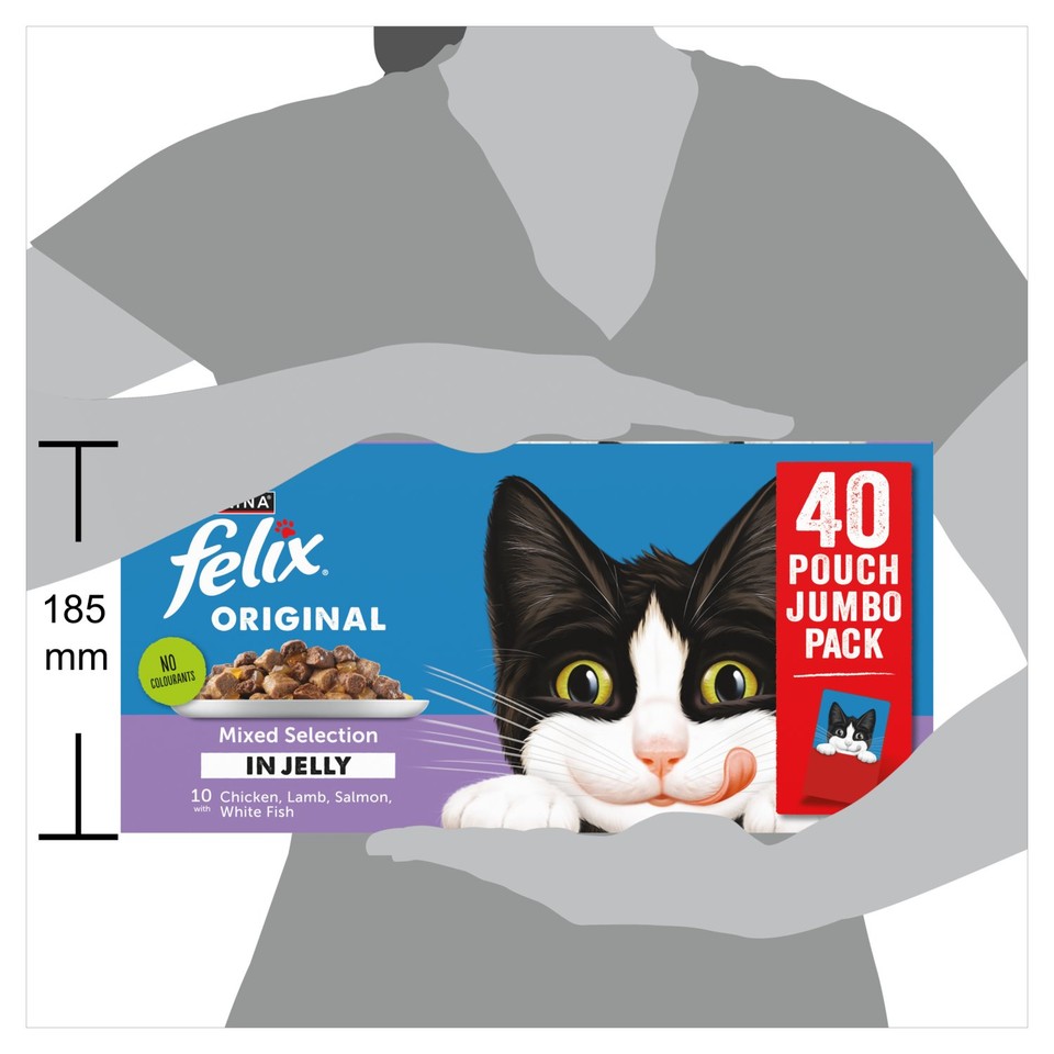 FELIX Original Mixed Selection in Jelly Wet Cat Food 40x85g - Morrisons ...