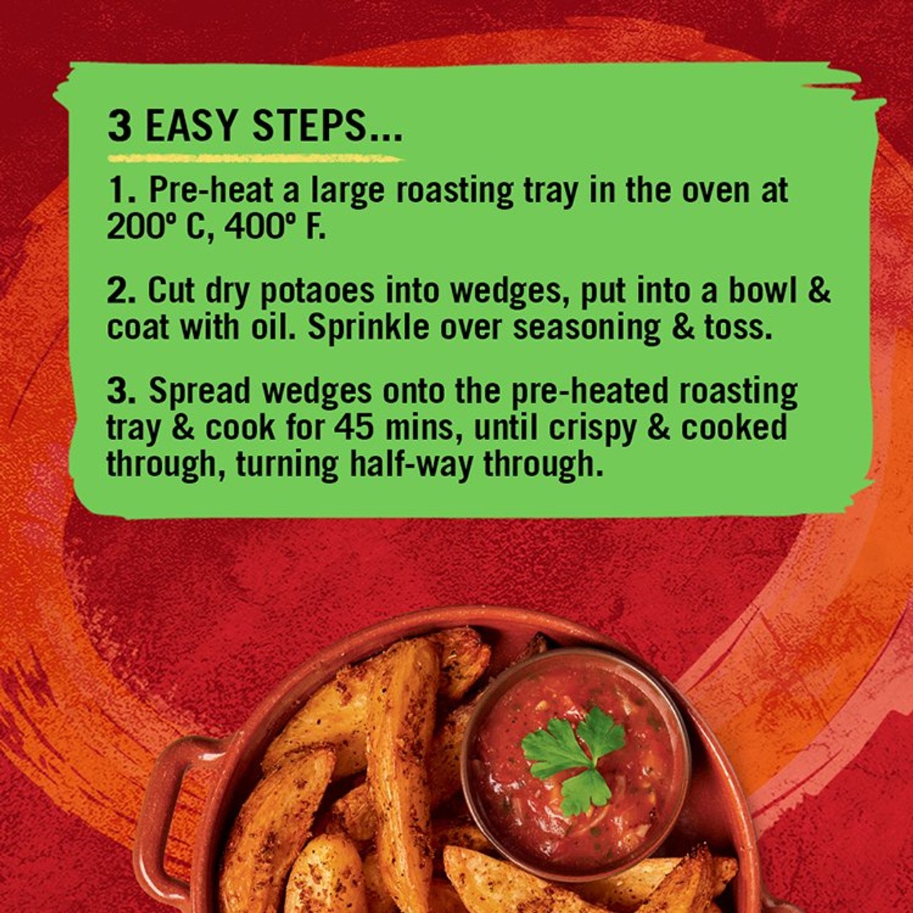 Schwartz Potato Wedges Garlic & Herb - Morrisons Online Groceries & Offers