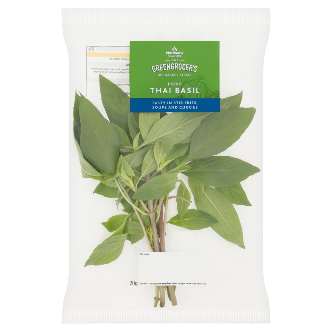 Market Street Fresh Thai Basil 20g - Morrisons Online Groceries & Offers