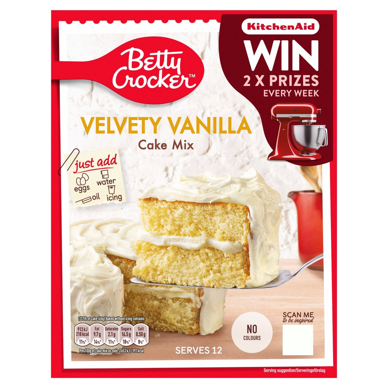Betty Crocker Velvety Vanilla Cake Mix - Morrisons Online Groceries ...