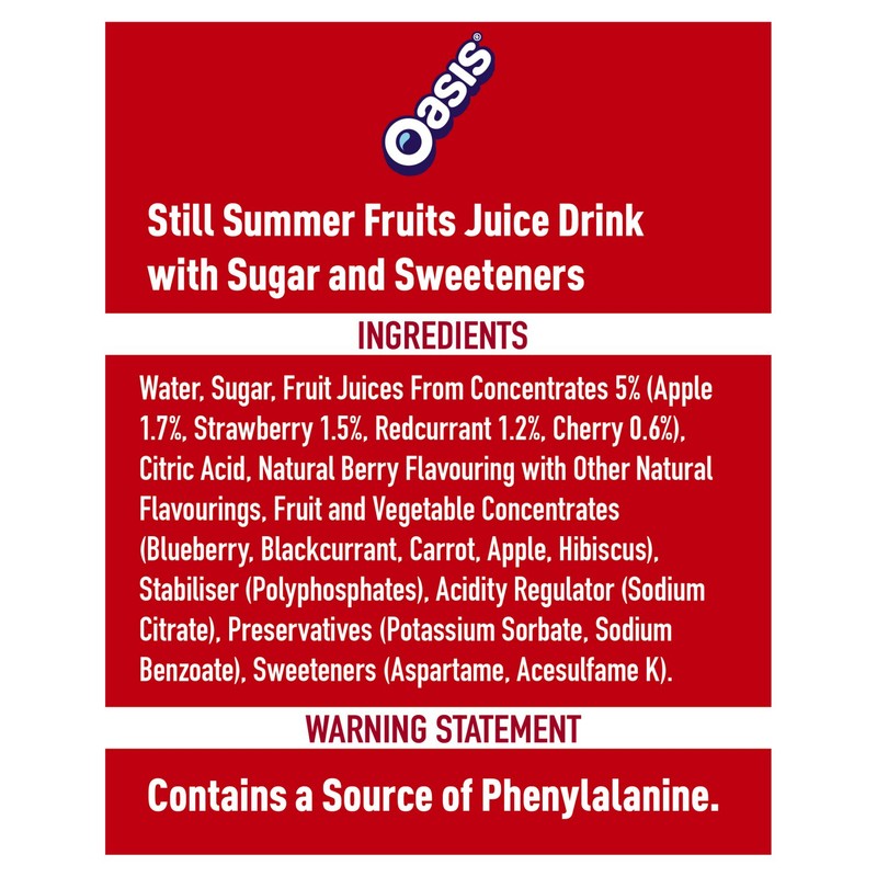Oasis Summer Fruits - Morrisons Online Groceries & Offers