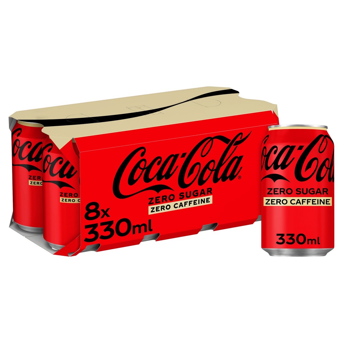 Coca-Cola Zero Sugar Zero Caffeine 8 x 330ml - Morrisons Online ...
