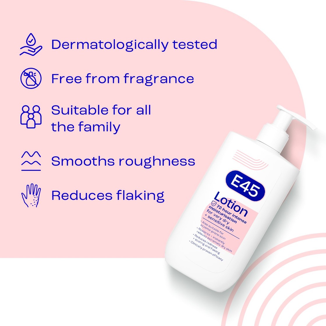 E45 Moisturiser Body Lotion for Dry & Sensitive Skin 500ml - Morrisons ...