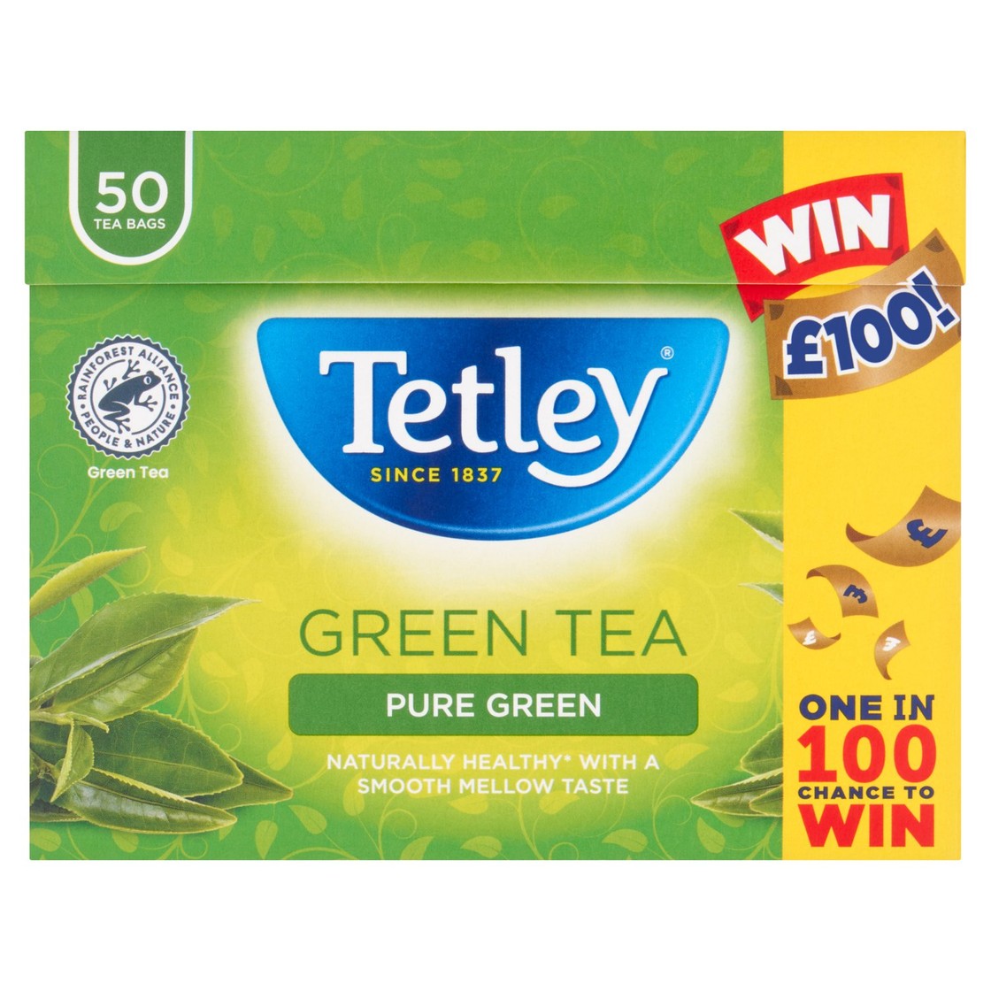 Tetley Pure Green Tea Bags 50s - Morrisons Online Groceries & Offers