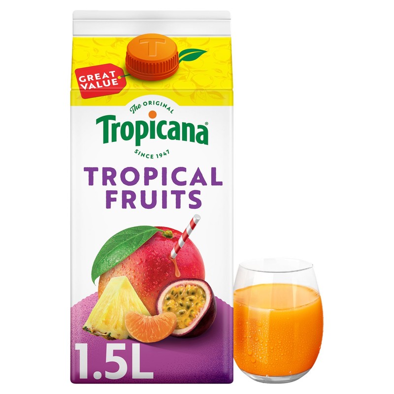 Tropicana Tropical Fruits Fruit Juice 1.5L - Morrisons Online Groceries ...